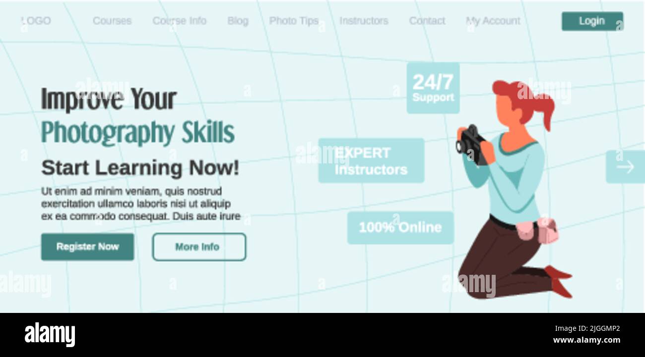 Improve your photography skills, start learning Stock Vector Image ...