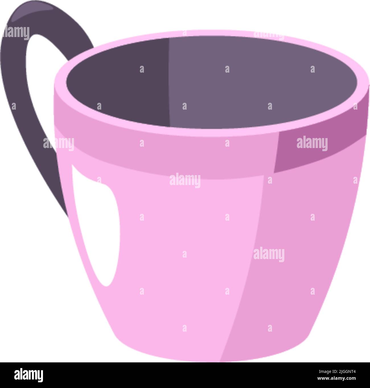 Cup with handle, handmade or designer mug vector Stock Vector Image ...