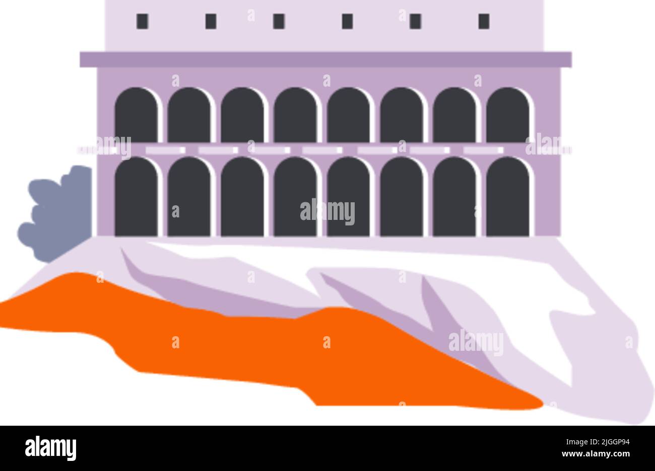 Coliseum Roman ancient architecture construction Stock Vector Image ...