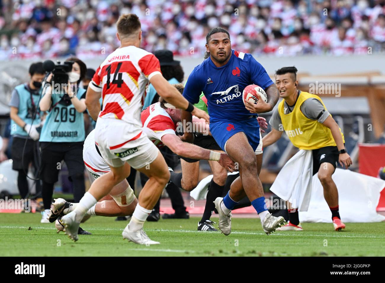 Tokyo, Japan. Credit: MATSUO. 9th July, 2022. Peato Mauvaka (FRA) Rugby ...