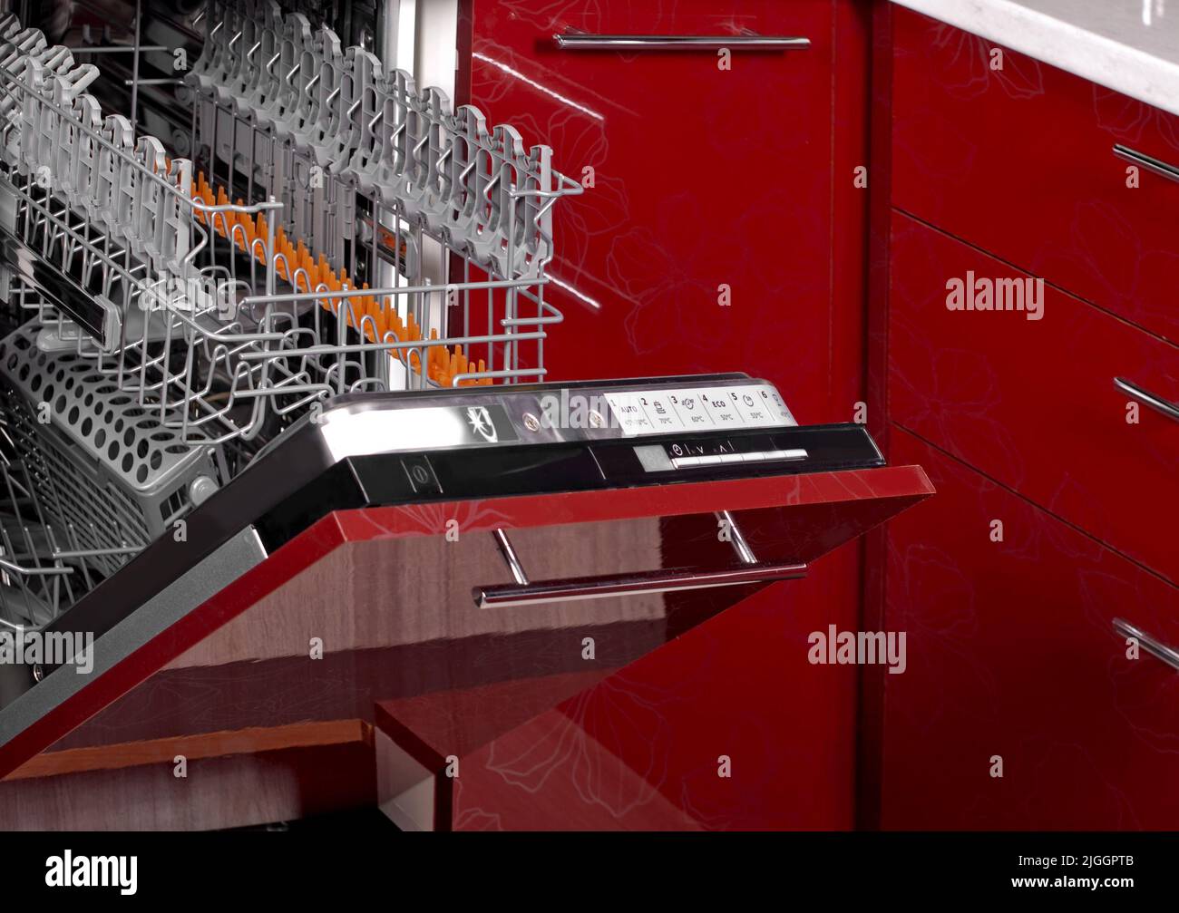 Female loading dishwasher home hi-res stock photography and images - Alamy