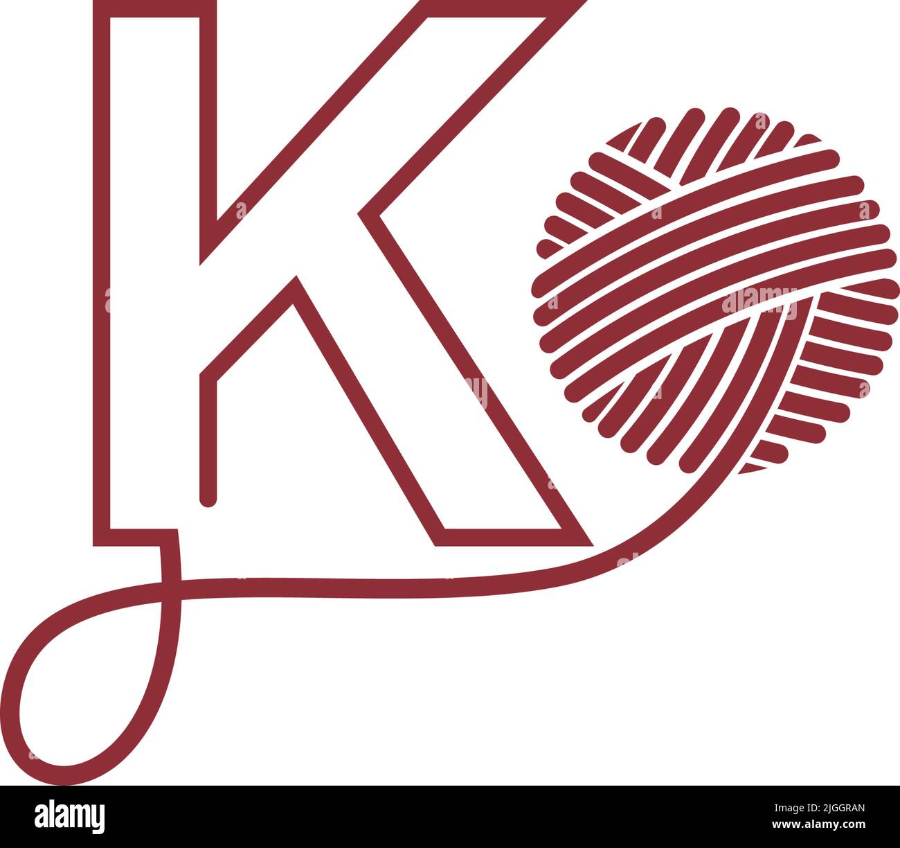 Letter alphabet font vector yarn hi-res stock photography and images ...