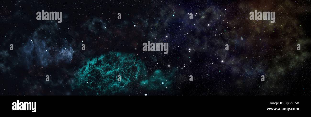 Outer space. Science fiction cosmos. planets, stars and galaxies in ...