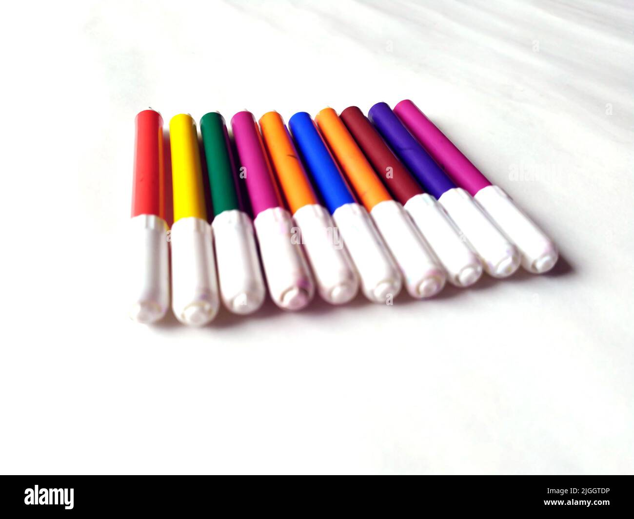 multi colored marker isolated on white background Stock Photo - Alamy
