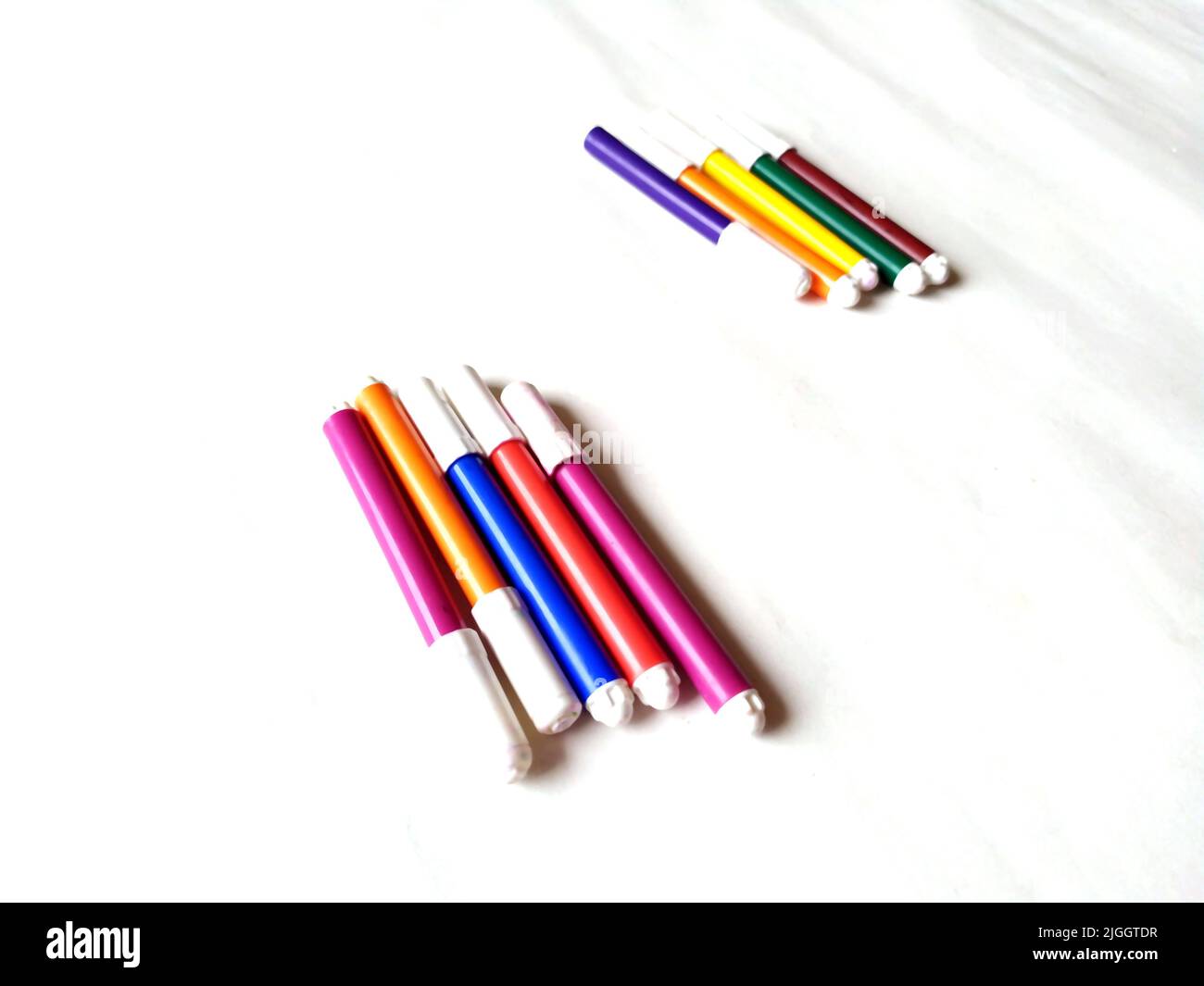 multi colored marker isolated on white background Stock Photo - Alamy