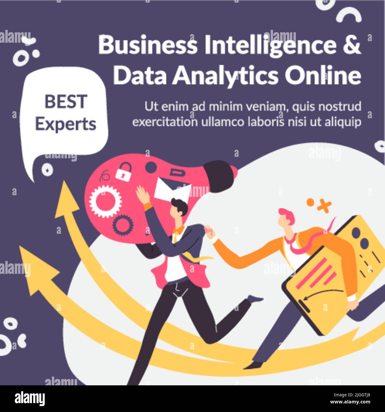 Business intelligence and data analytics online Stock Vector Image ...