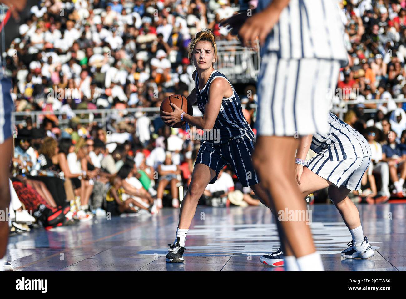 Lisa Berkani of I Can Play during the Quai 54 basketball tournament ...