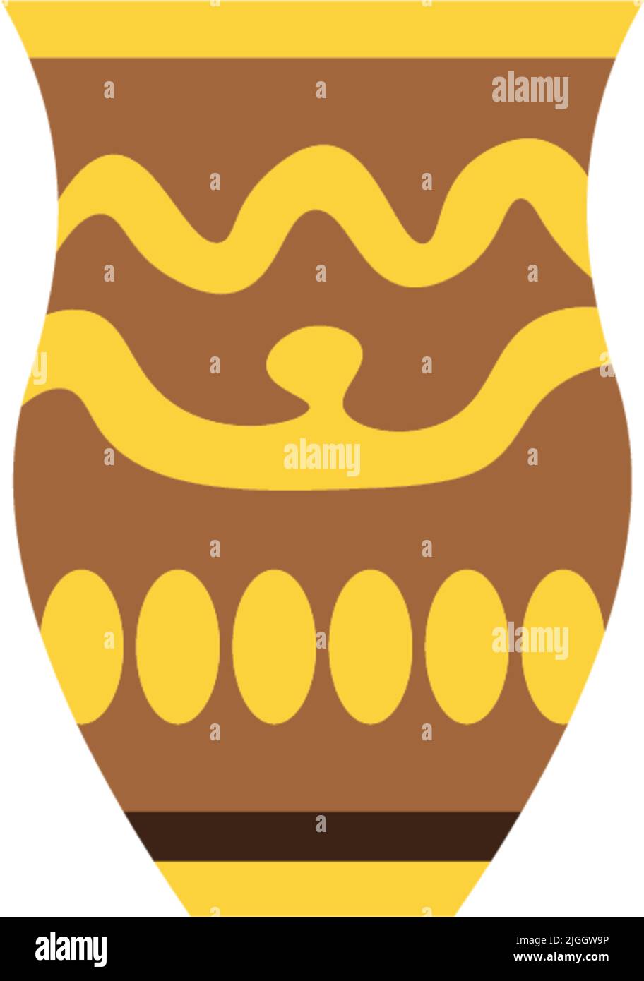 Ancient pot with ornaments, African culture art Stock Vector Image ...