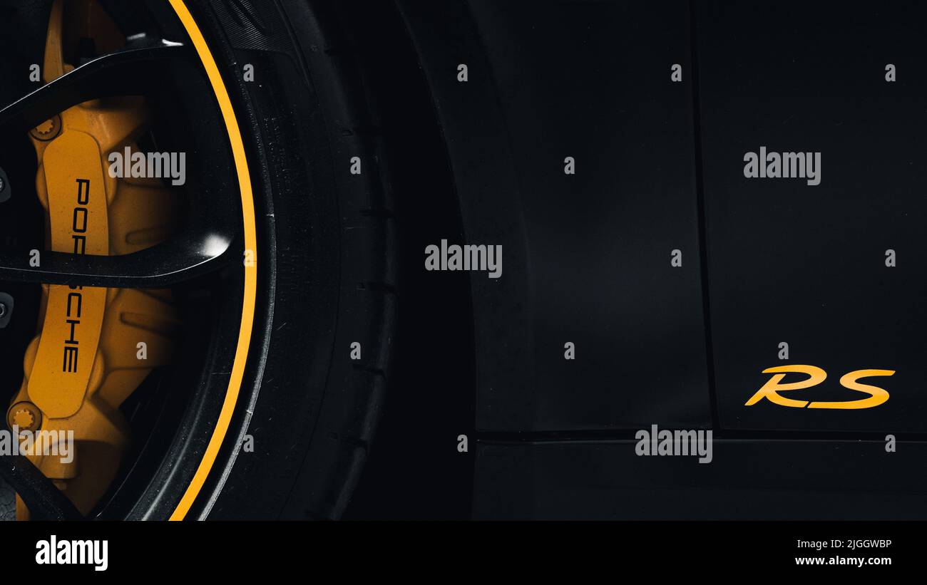 Black Porsche 911 GT3 RS Decal Stock Photo - Alamy