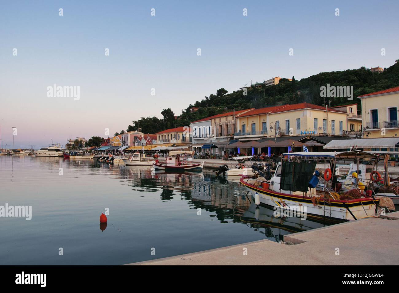 beautiful beach village with traditional taverns. Katakolo, Greece Get ...