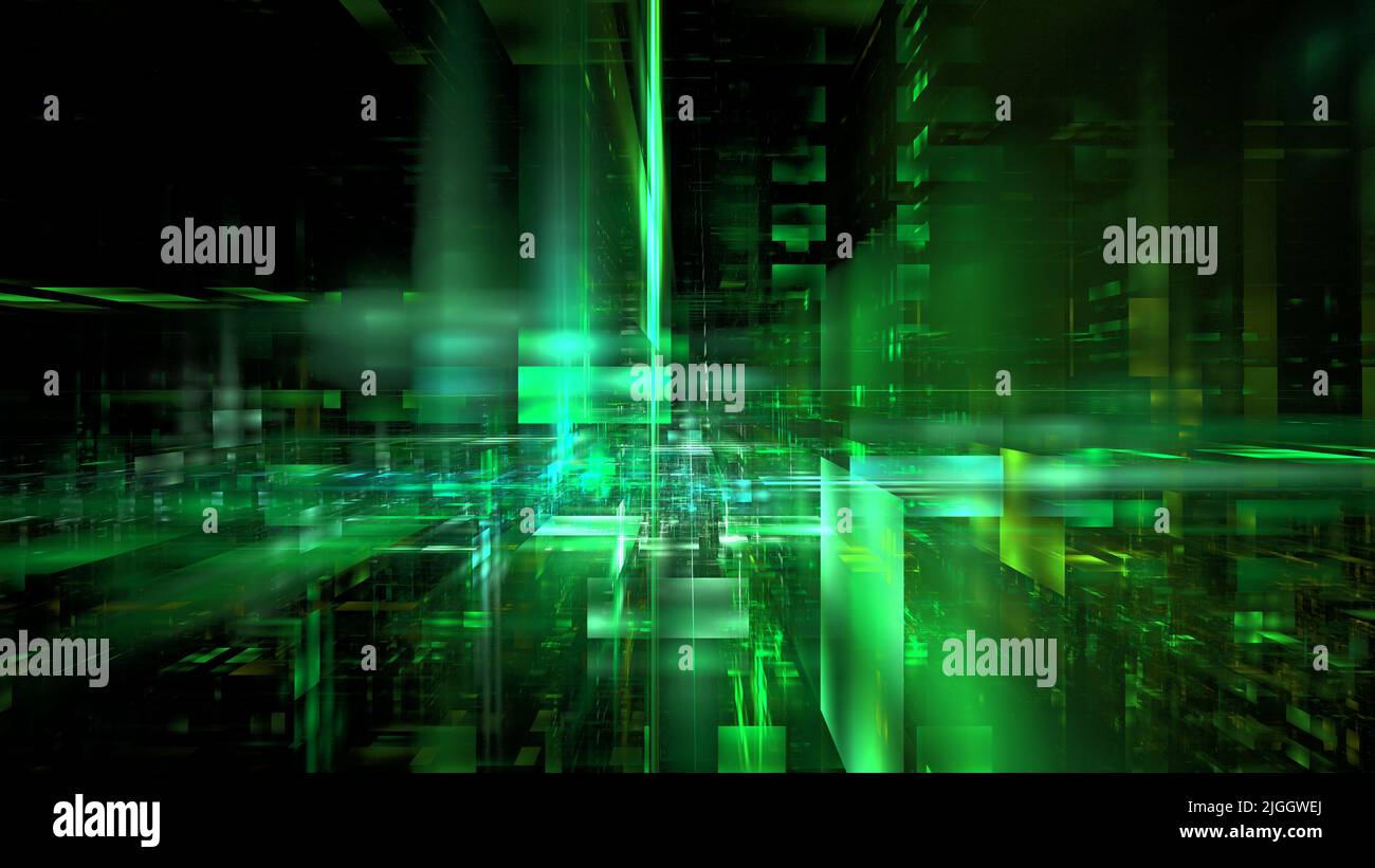 Digital space abstract glowing background. Digital technologies, data ...