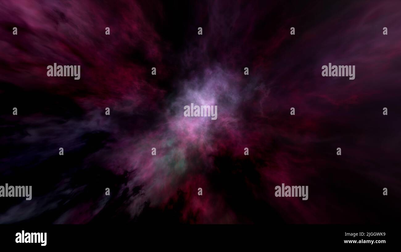 Planetary nebula in space. Cloud of ionized gas, collapse of star ...