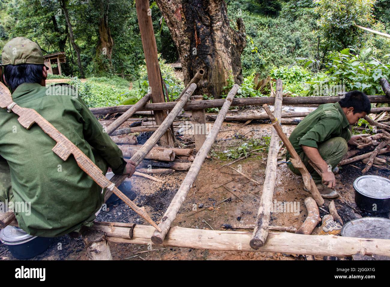 Members of the Mandalay Region People's Defence forces (PDF) are ...