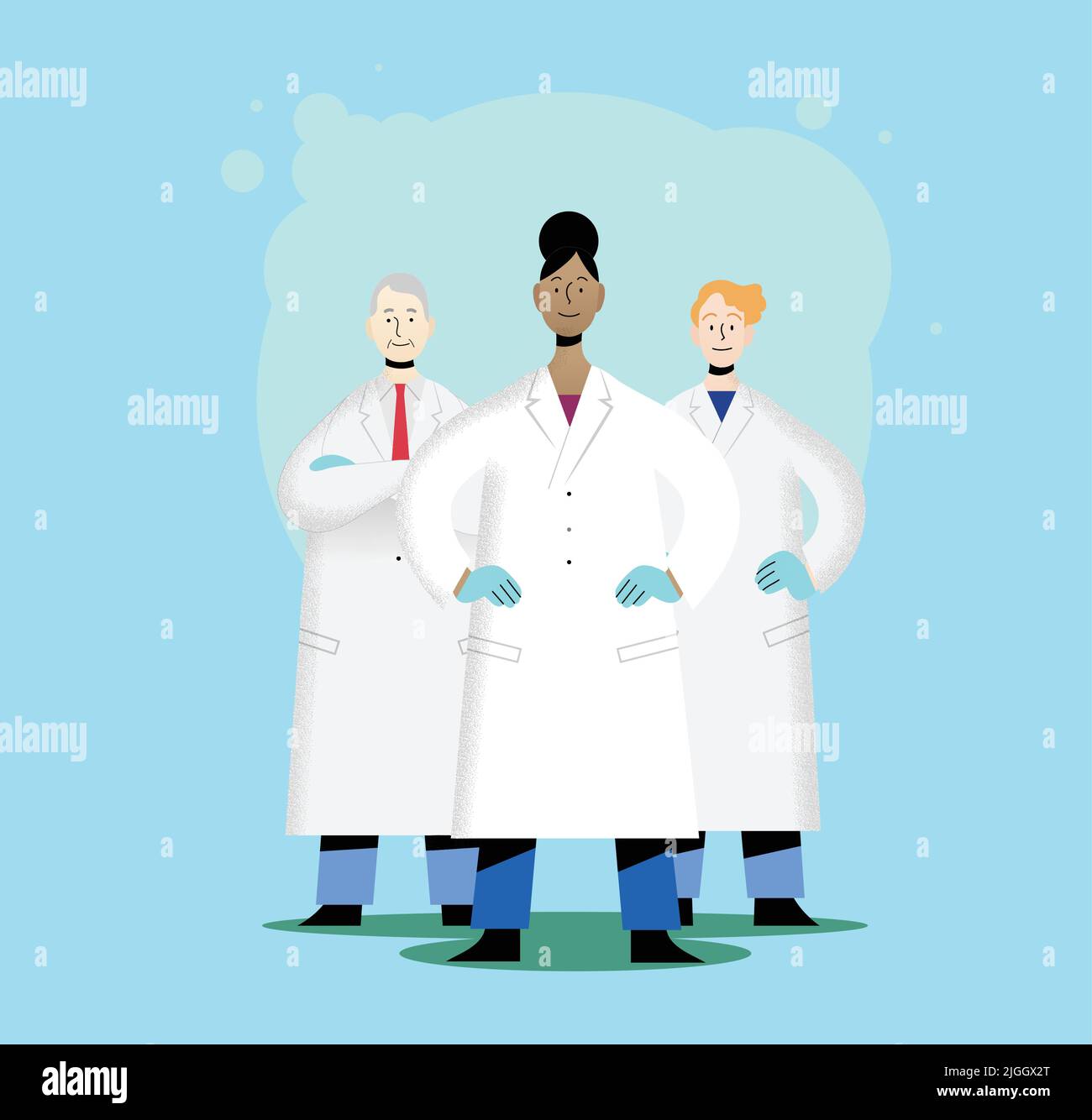 Old and working young team Stock Vector Images - Alamy