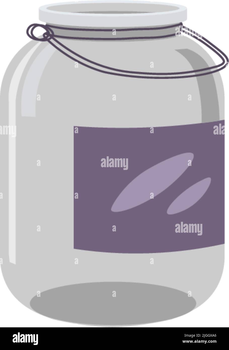 Plastic or glass jar, can with handle, kitchenware Stock Vector Image ...