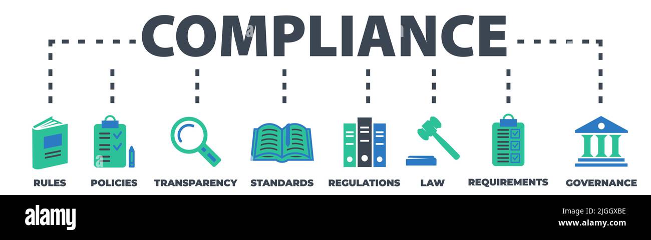 COMPLIANCE Concept with icons and signs Stock Vector Image & Art - Alamy