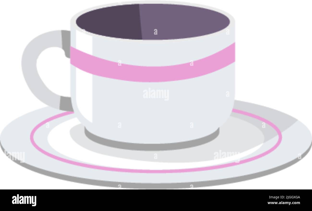 Porcelain cup plates Stock Vector Images - Alamy