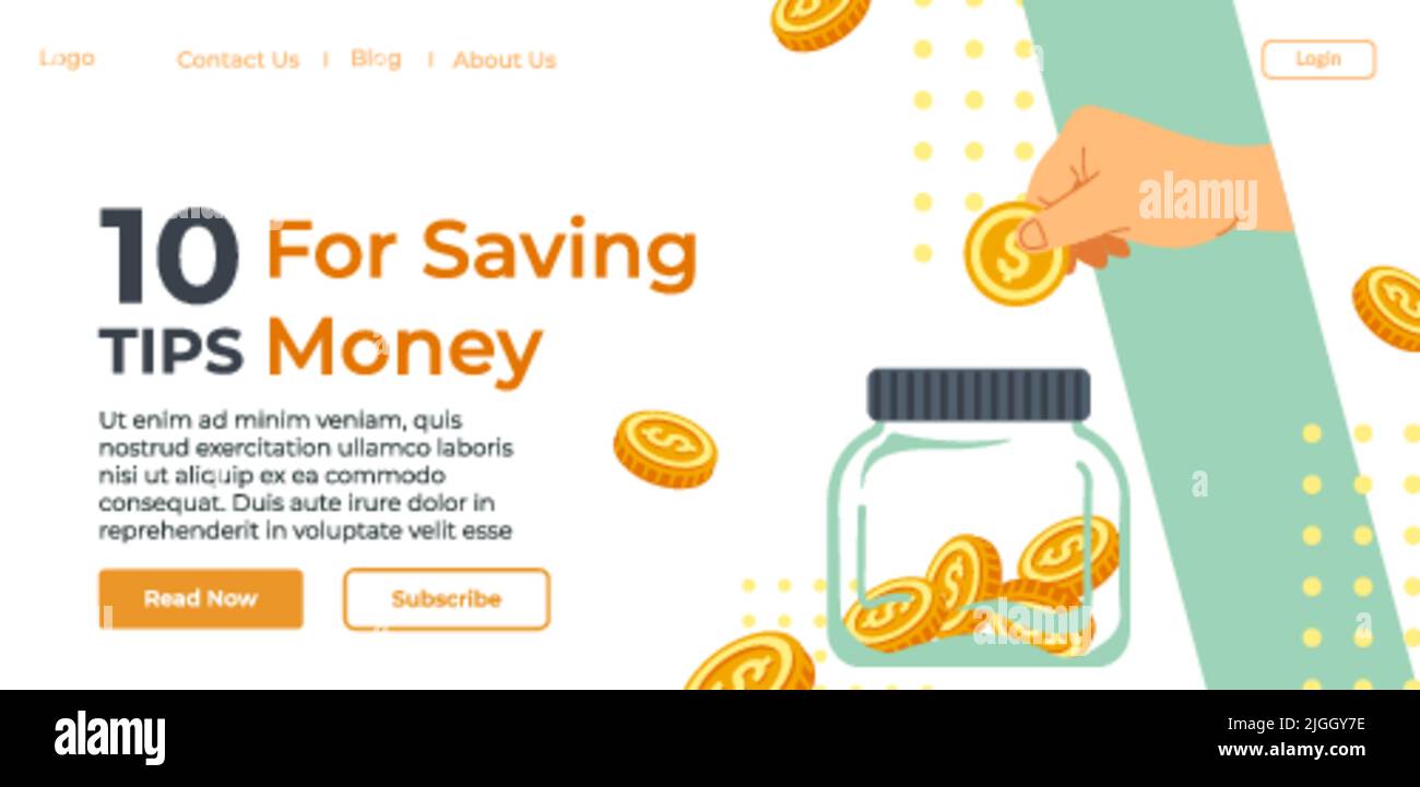 Ten tips for saving money, website information Stock Vector Image & Art ...