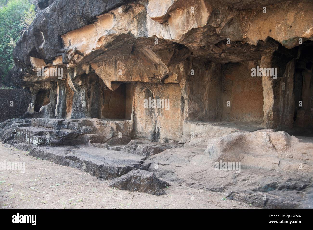 The Amba-Ambika group of caves, Junnar Taluka, Pune District Stock ...