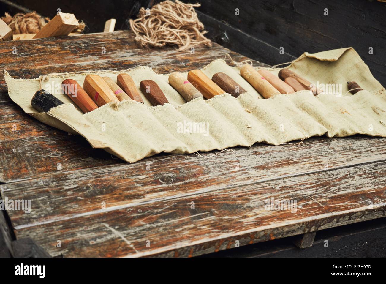 Medieval tools for the construction of sailboats and ship building ...