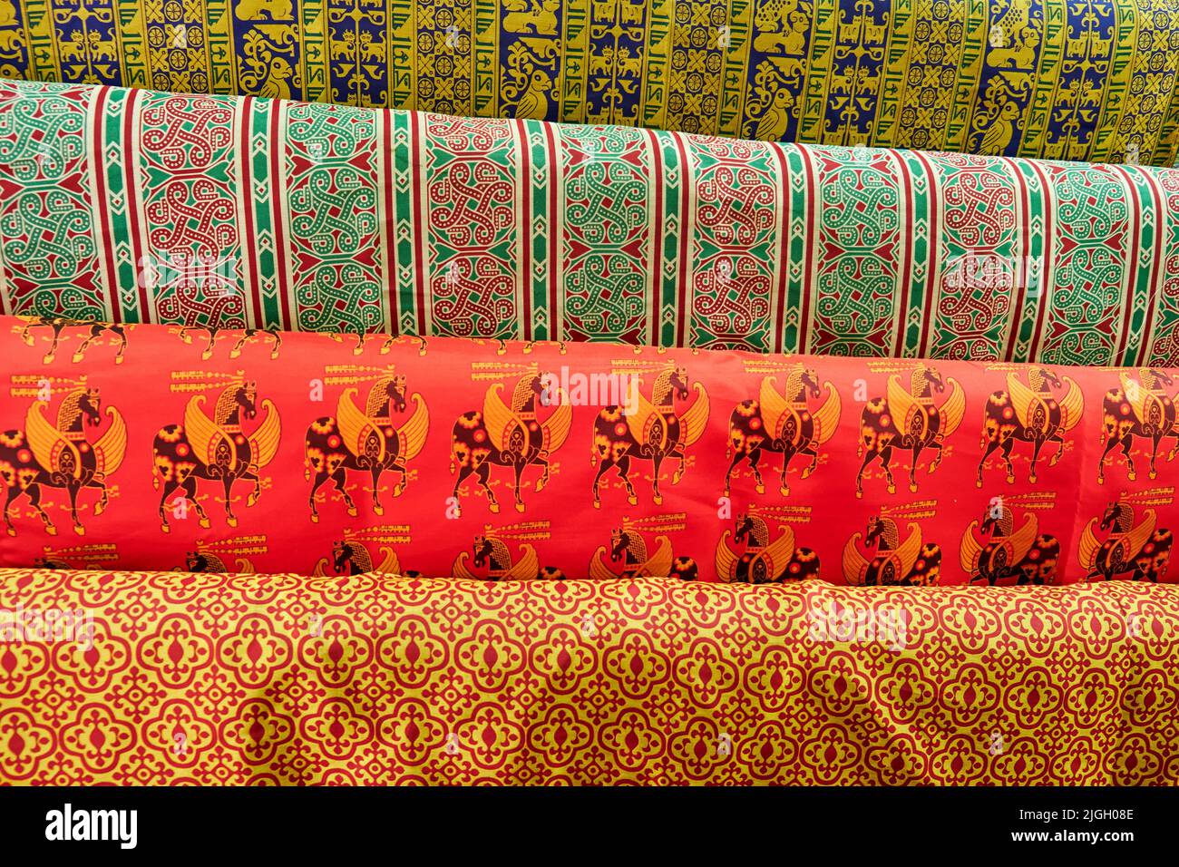 Medieval Byzantine retro fabrics with a pattern for vintage clothing ...