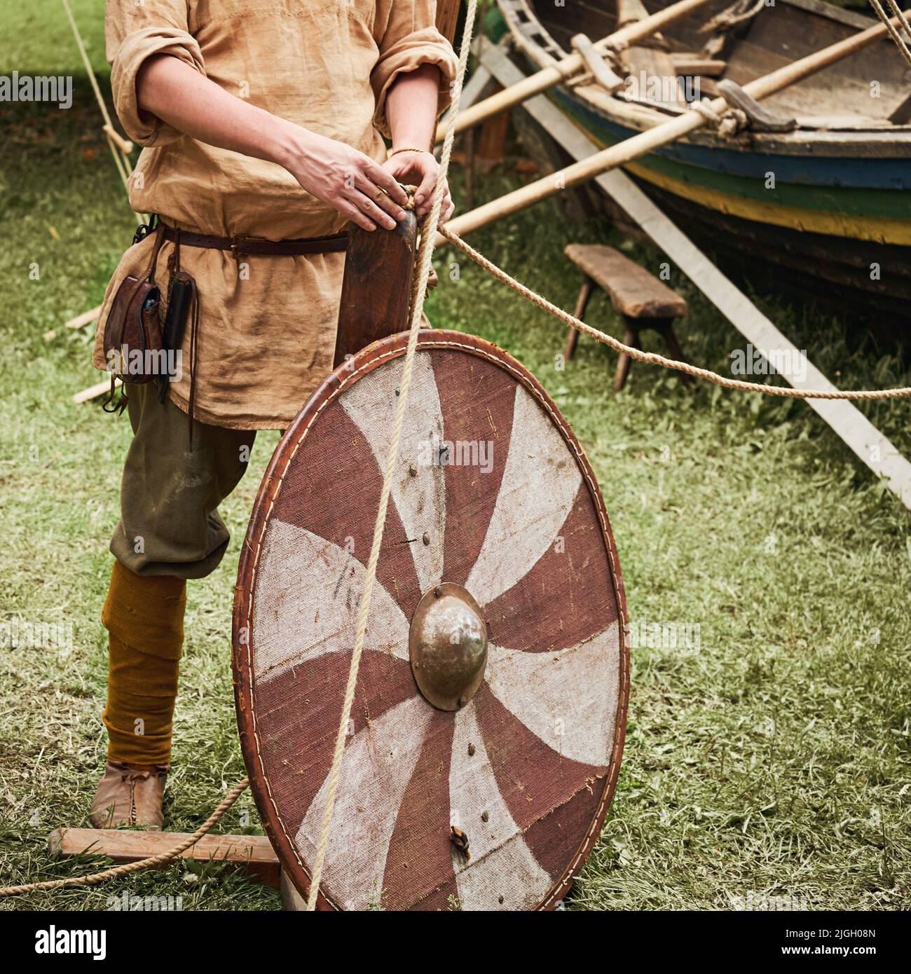 Reconstruction of a viking boat hi-res stock photography and images - Alamy