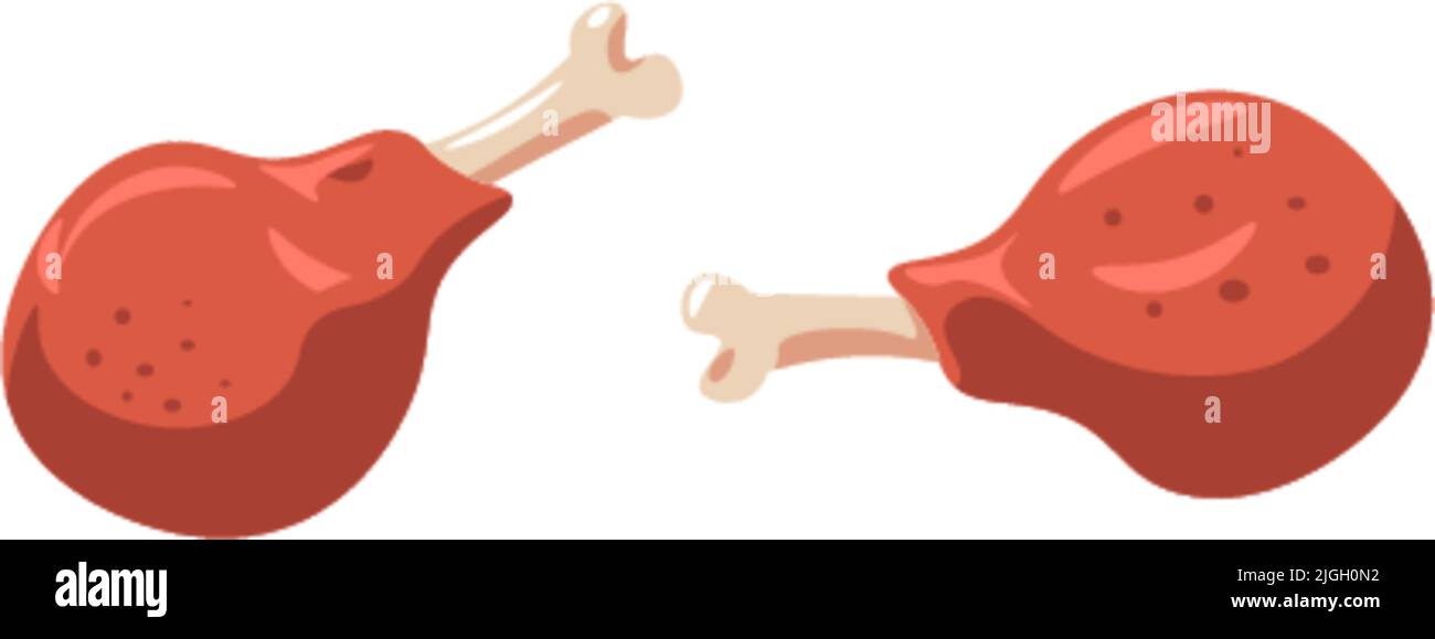 Baked drumsticks, chicken poultry meat grilled Stock Vector Image & Art ...