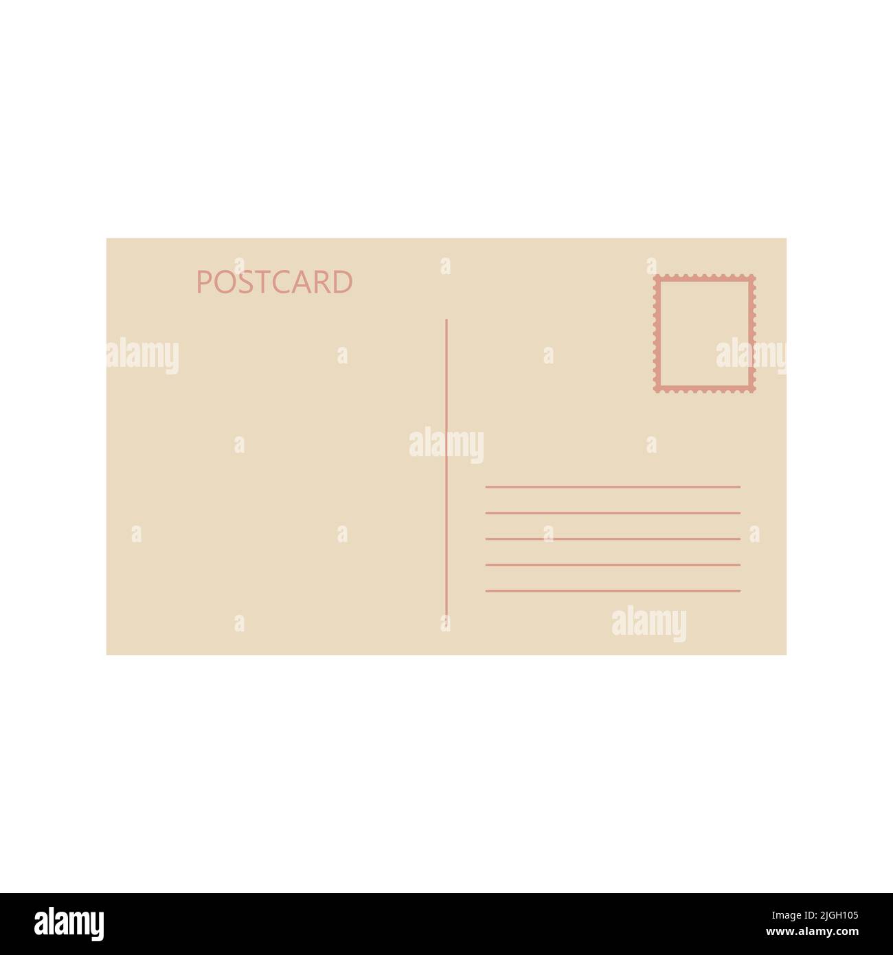 Postal card vector isolated on white background Stock Vector Image ...