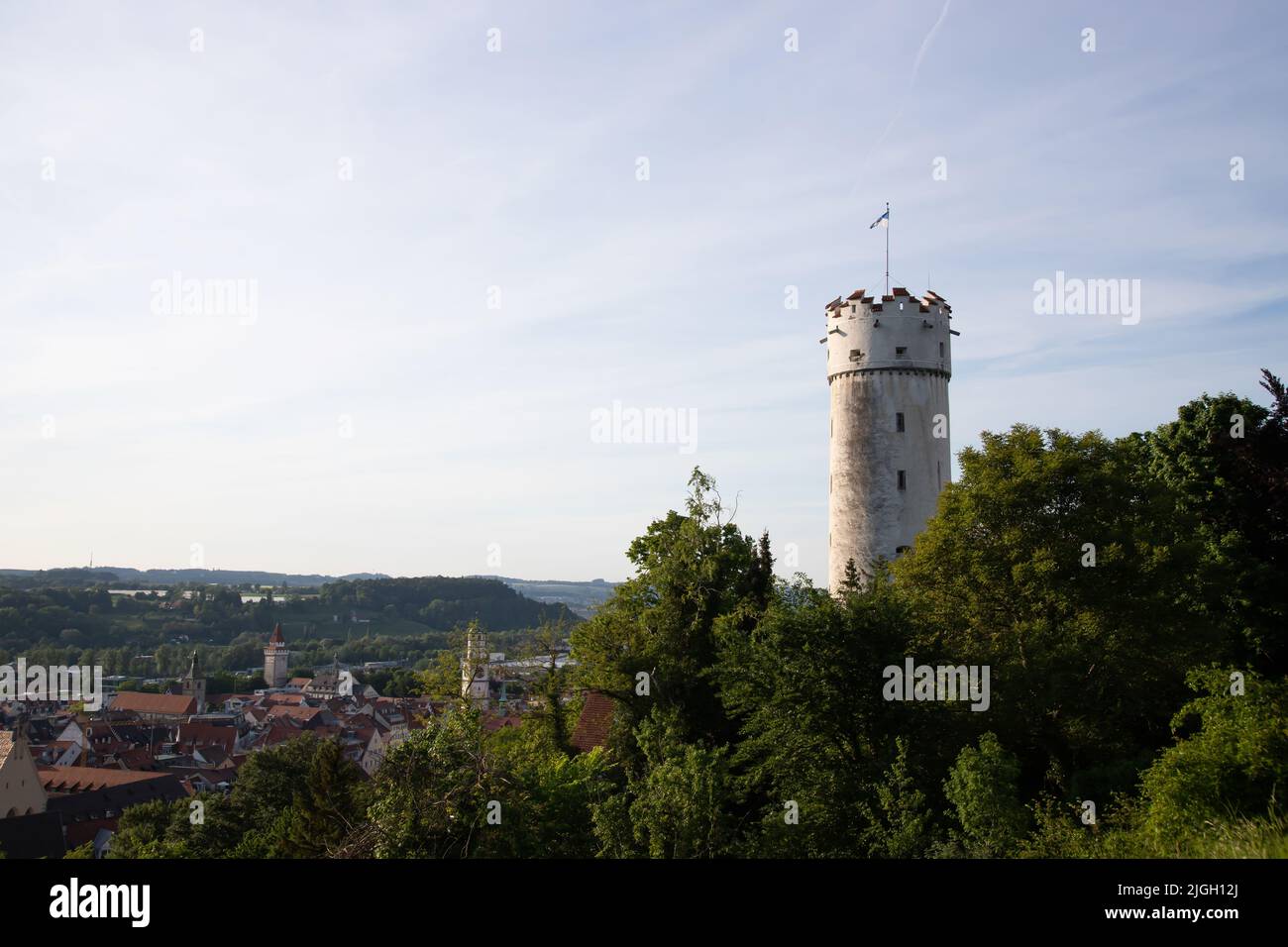 View on the "Mehlsack" - landmark and most famous tower of Ravensburg ...