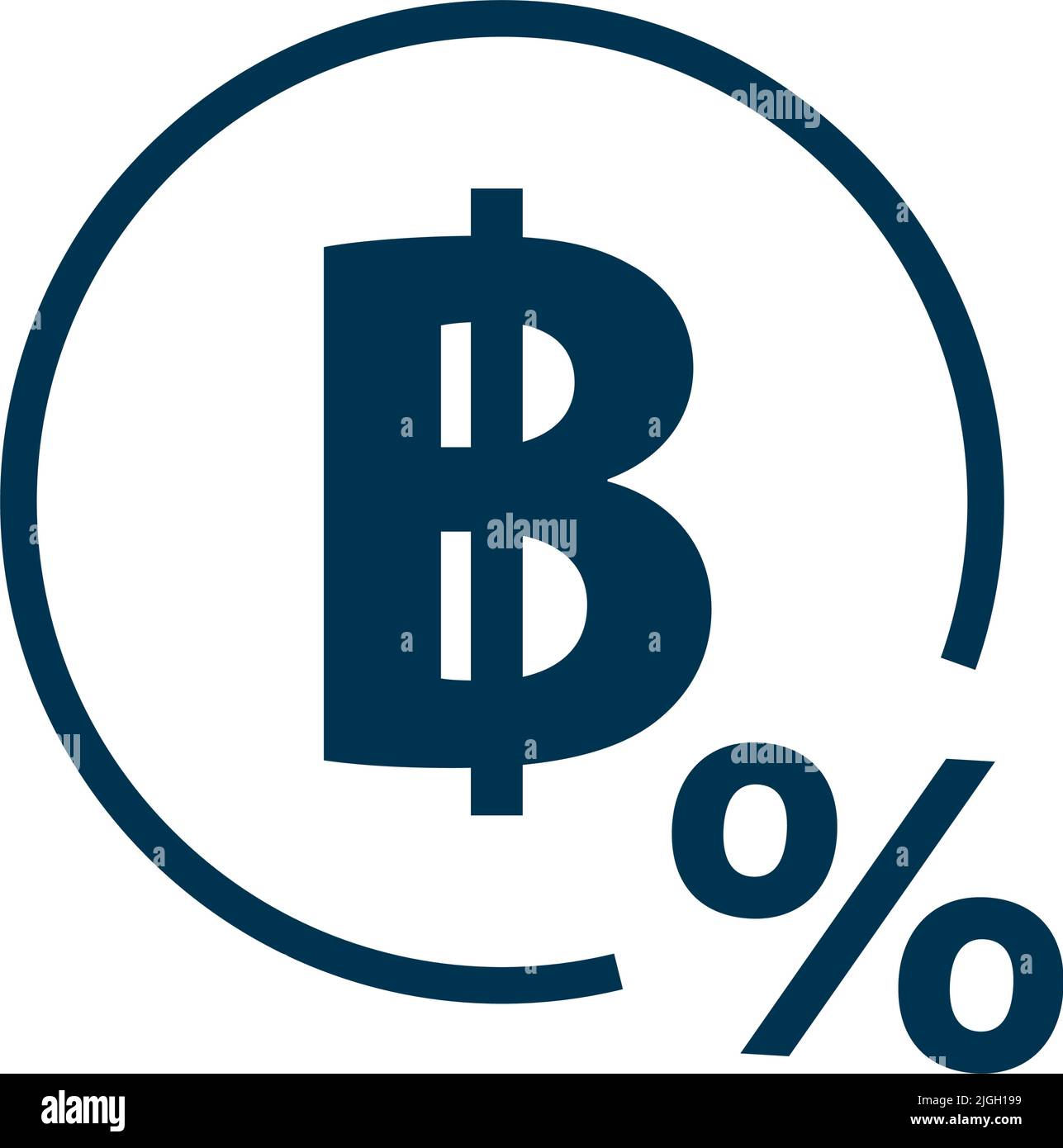 Baht and Percentage icon. Editable vector Stock Vector Image & Art - Alamy