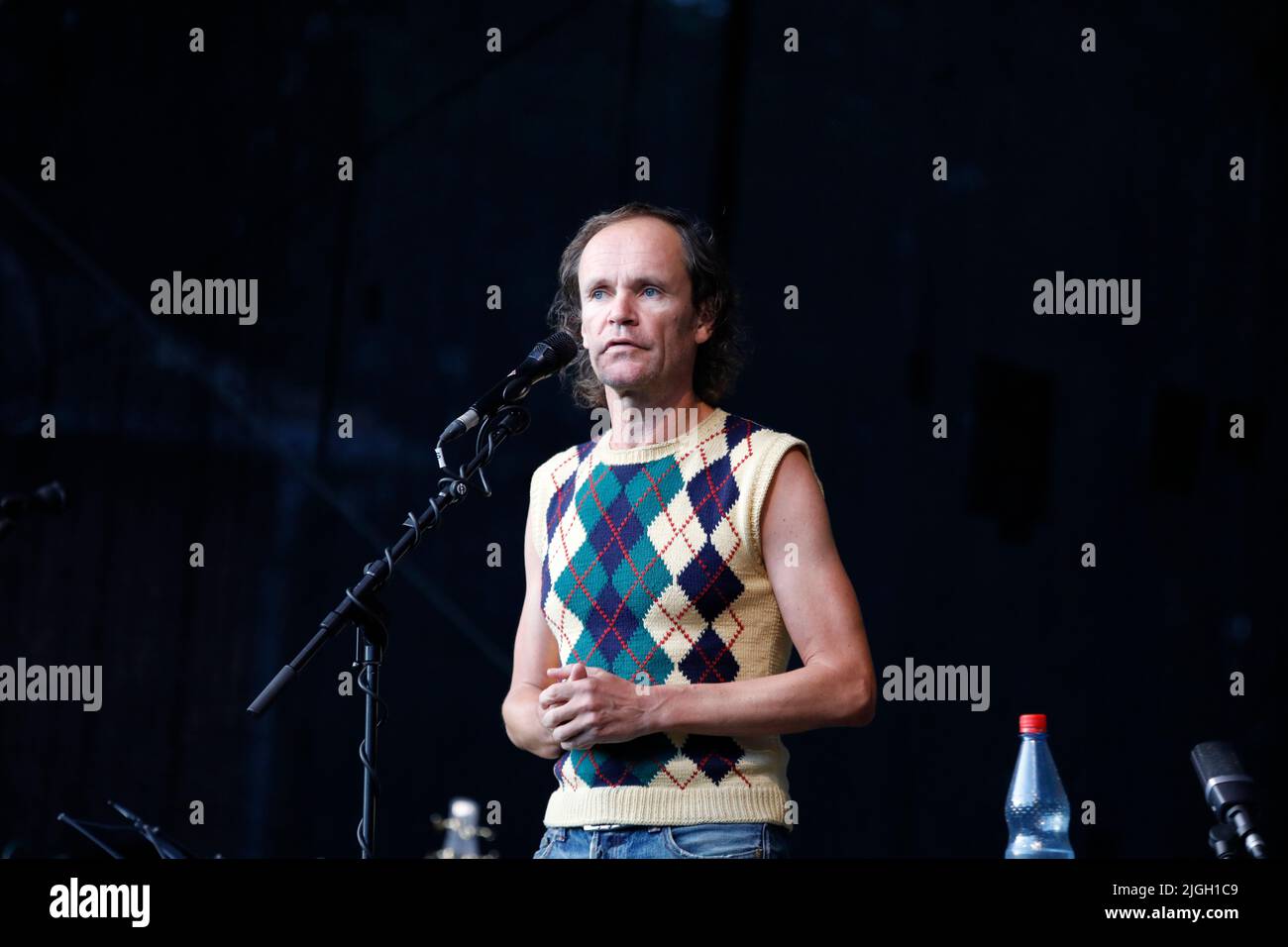 Olaf Schubert mit seiner Show "Zeit für Rebellen" live Open Air in der Kulturbrauerei. Görlitz ...