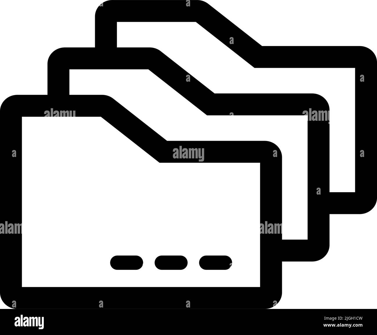 Set of 3 simple folder icons. Editable vector Stock Vector Image & Art ...