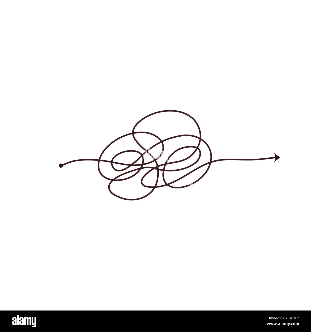 Simple line and complex easy way. Scribble doodle chaos mindset ...
