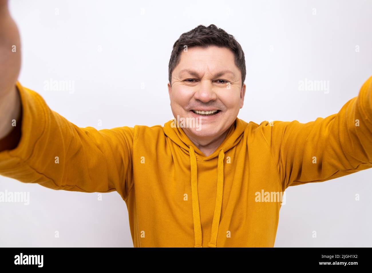 Pov selfie middle aged man hi-res stock photography and images - Alamy