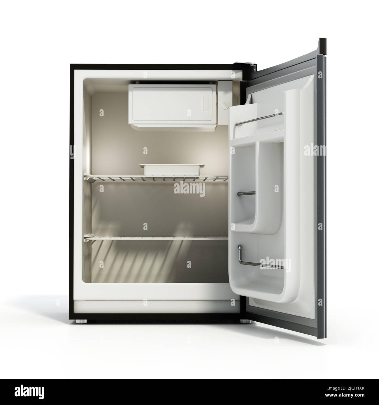 Mini refrigerator isolated on white background. 3D illustration Stock ...