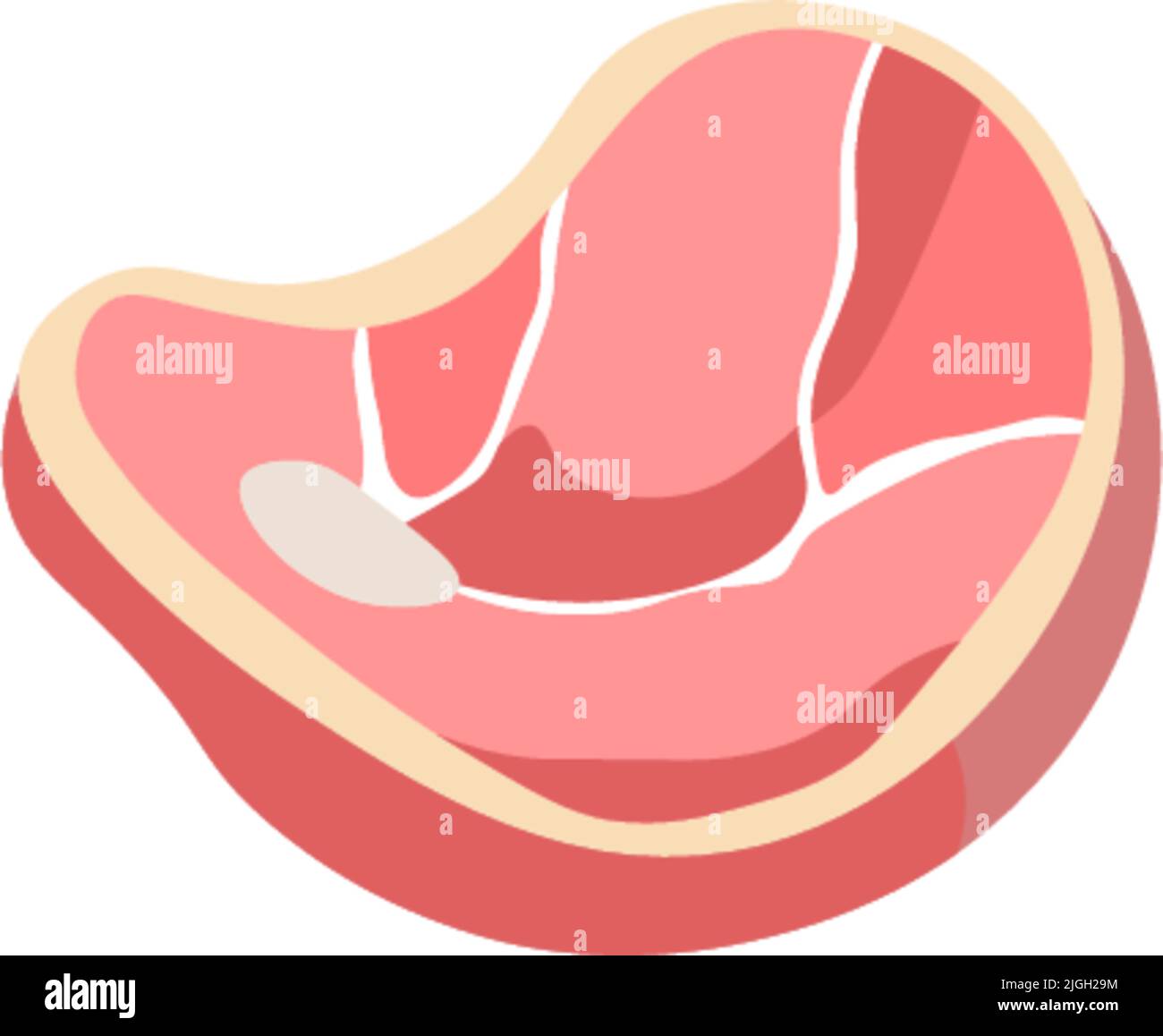 Pork meat, steak slice for grilling and cooking Stock Vector Image ...