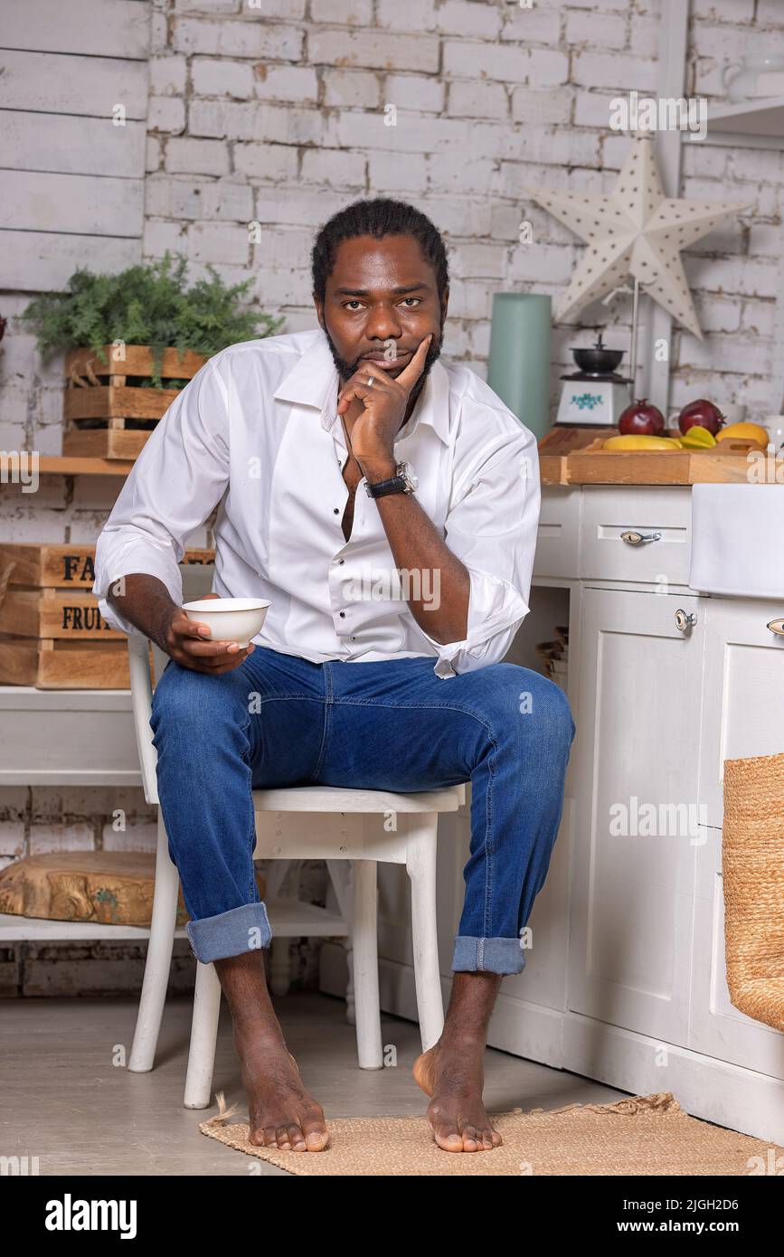 Black african american male chef hi-res stock photography and images ...