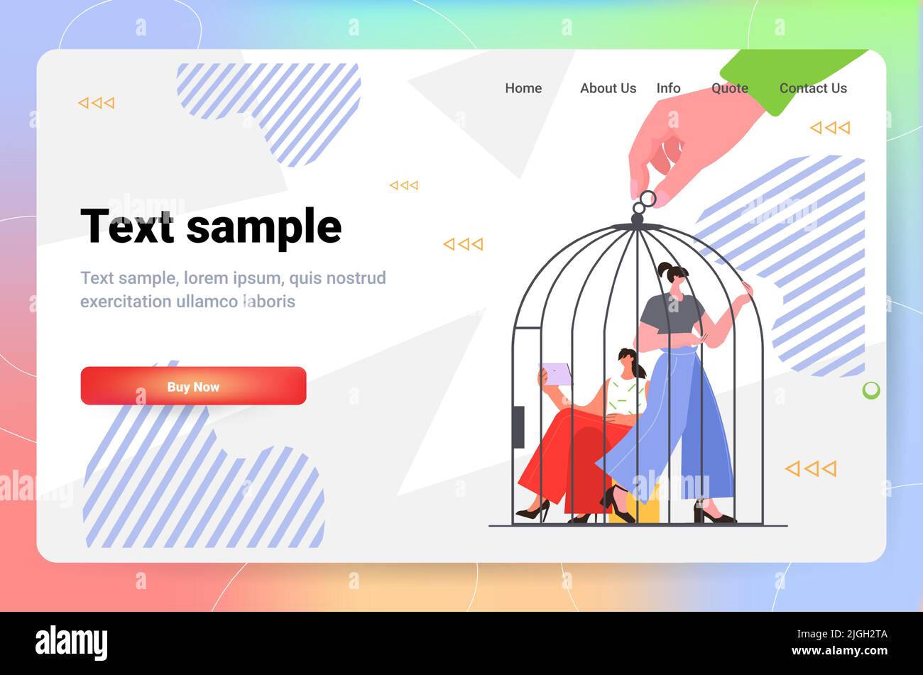 businesspeople working in birdcage human hand holding locked cage with ...