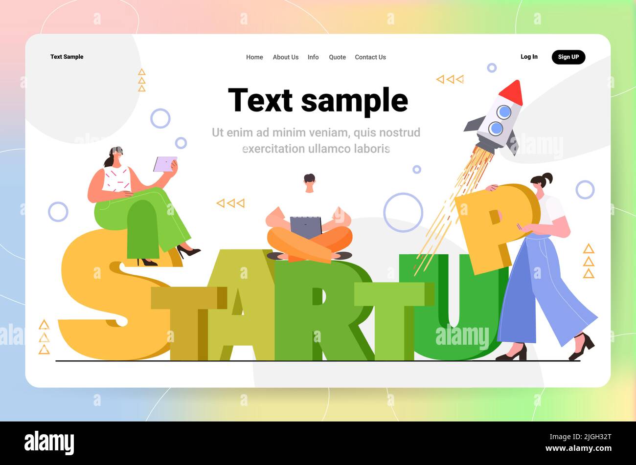 businesspeople team sitting on startup word business people working ...