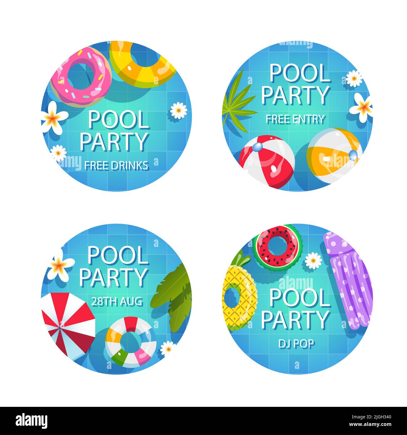 Female swimming pool Stock Vector Images - Alamy
