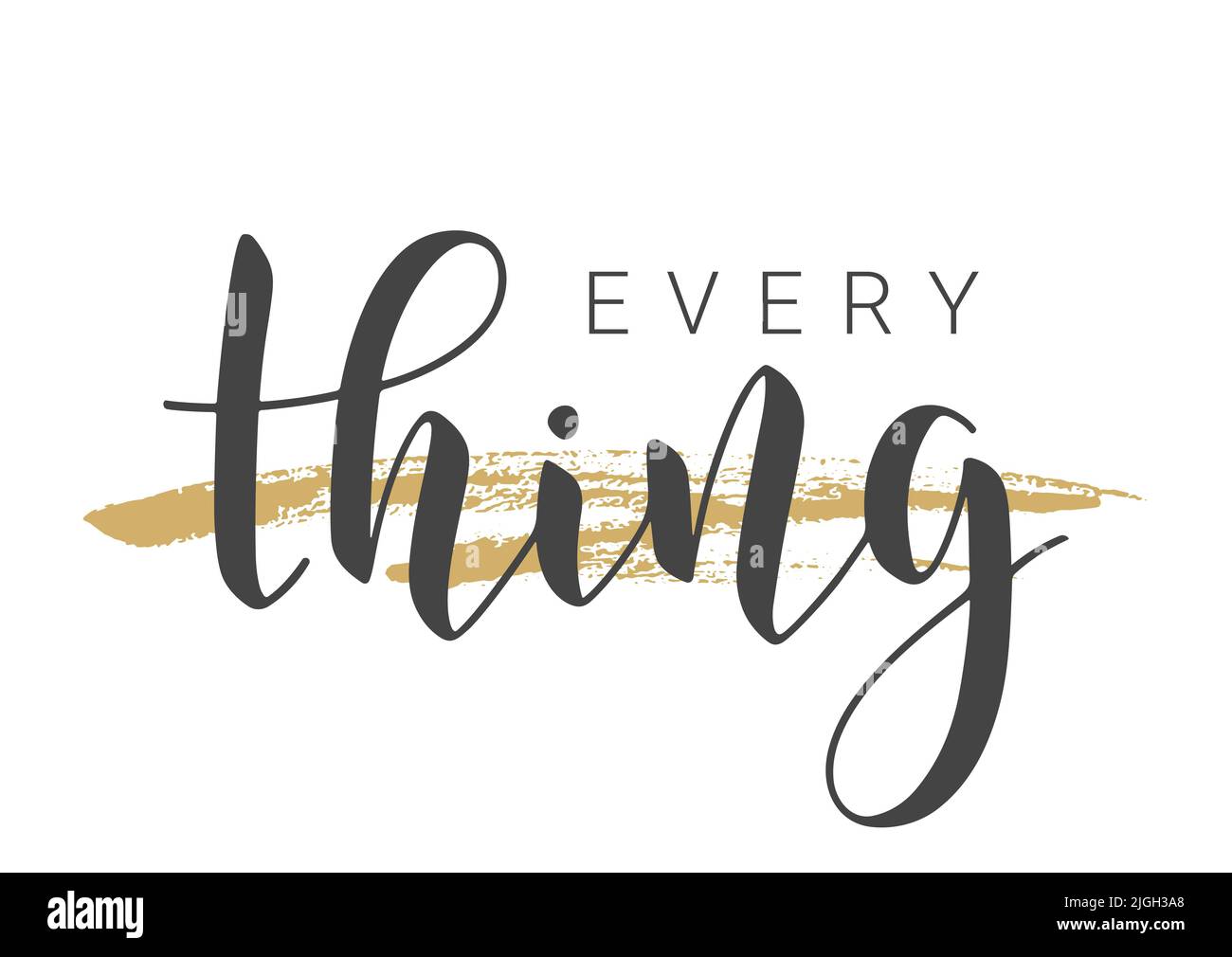 Vector Stock Illustration. Handwritten Lettering of Everything ...