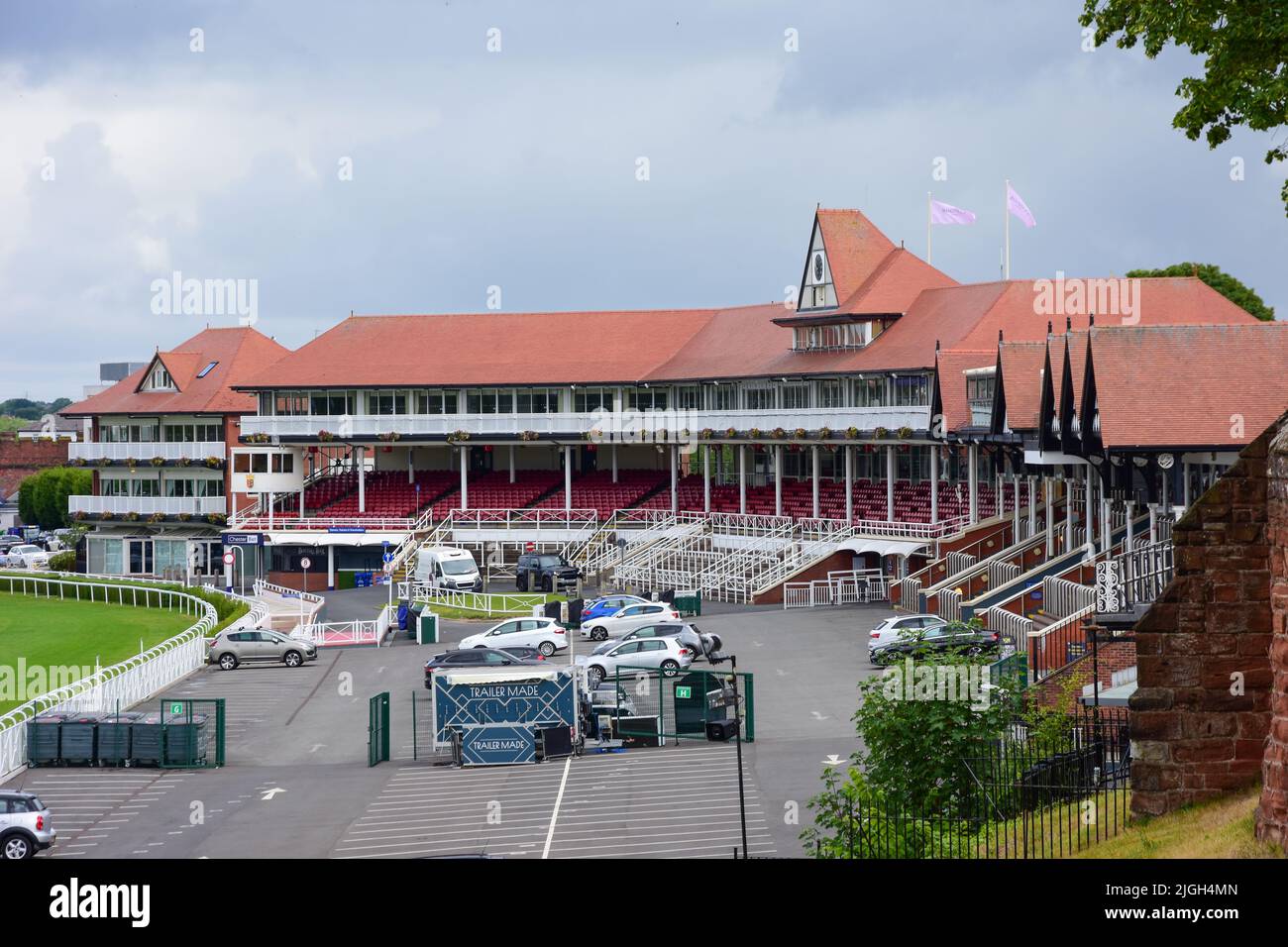 Chester, UK: Jul 3, 2022: Chester racecourse is the oldest operating ...