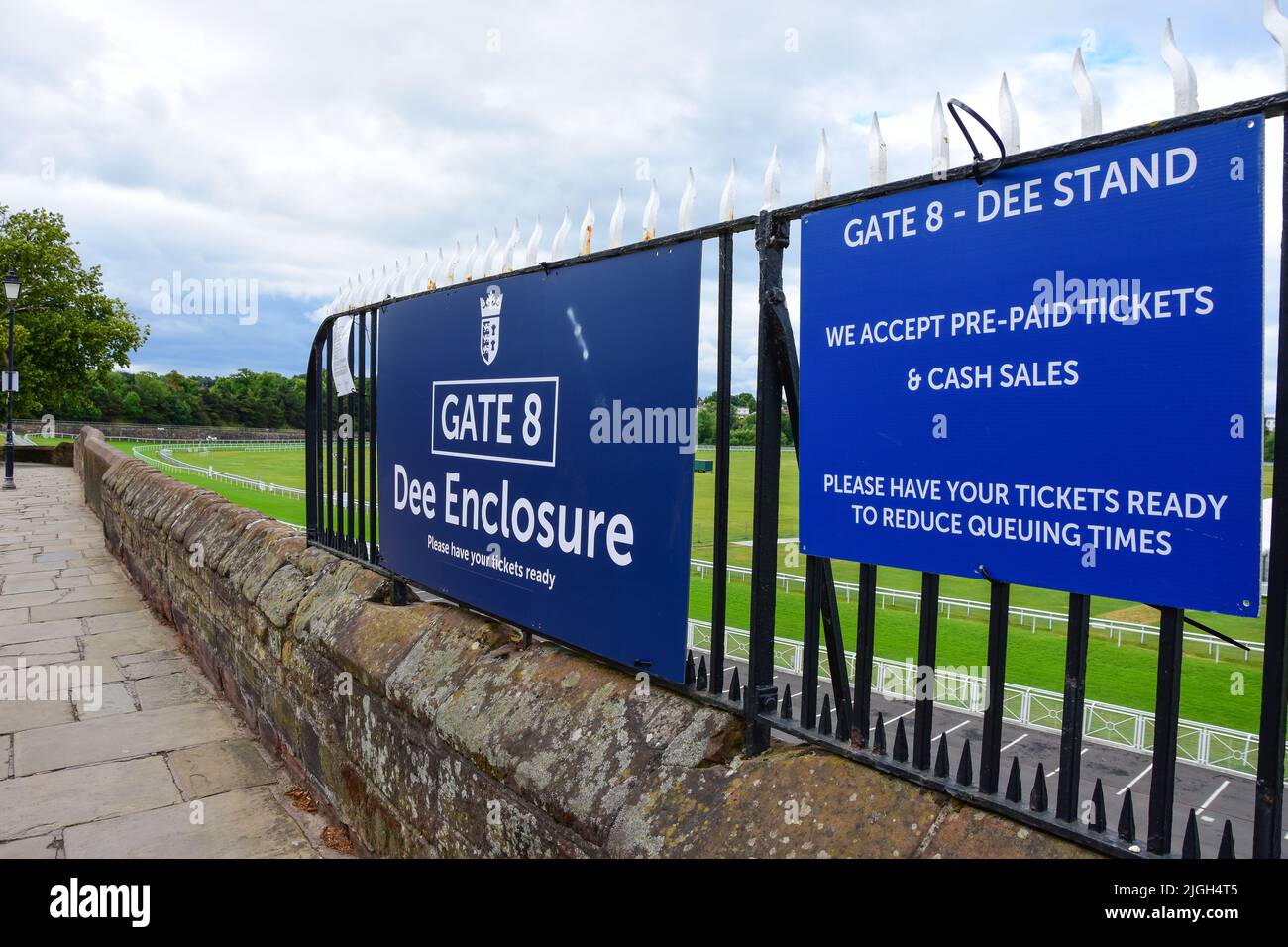 Chester, UK: Jul 3, 2022: A sign marks the entrance to the Dee ...