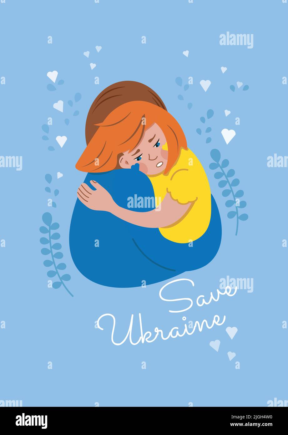 Support Ukraine poster vector in flat style Stock Vector Image & Art ...