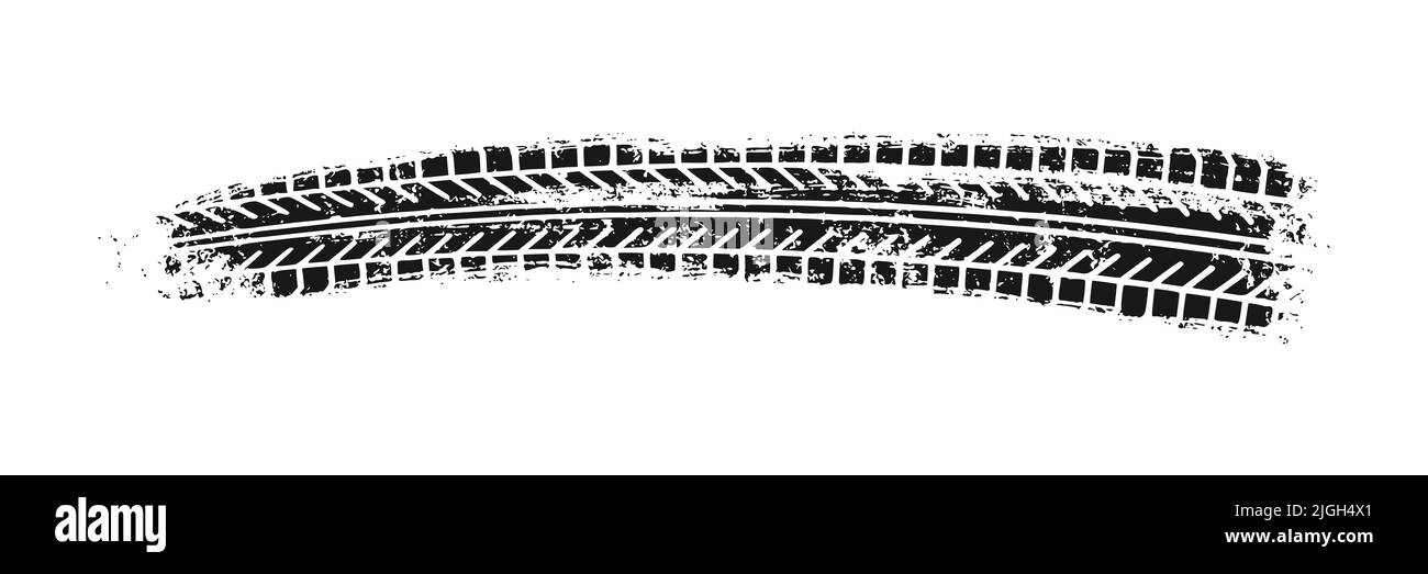 Auto tire tread grunge element. Car and motorcycle tire pattern, wheel ...