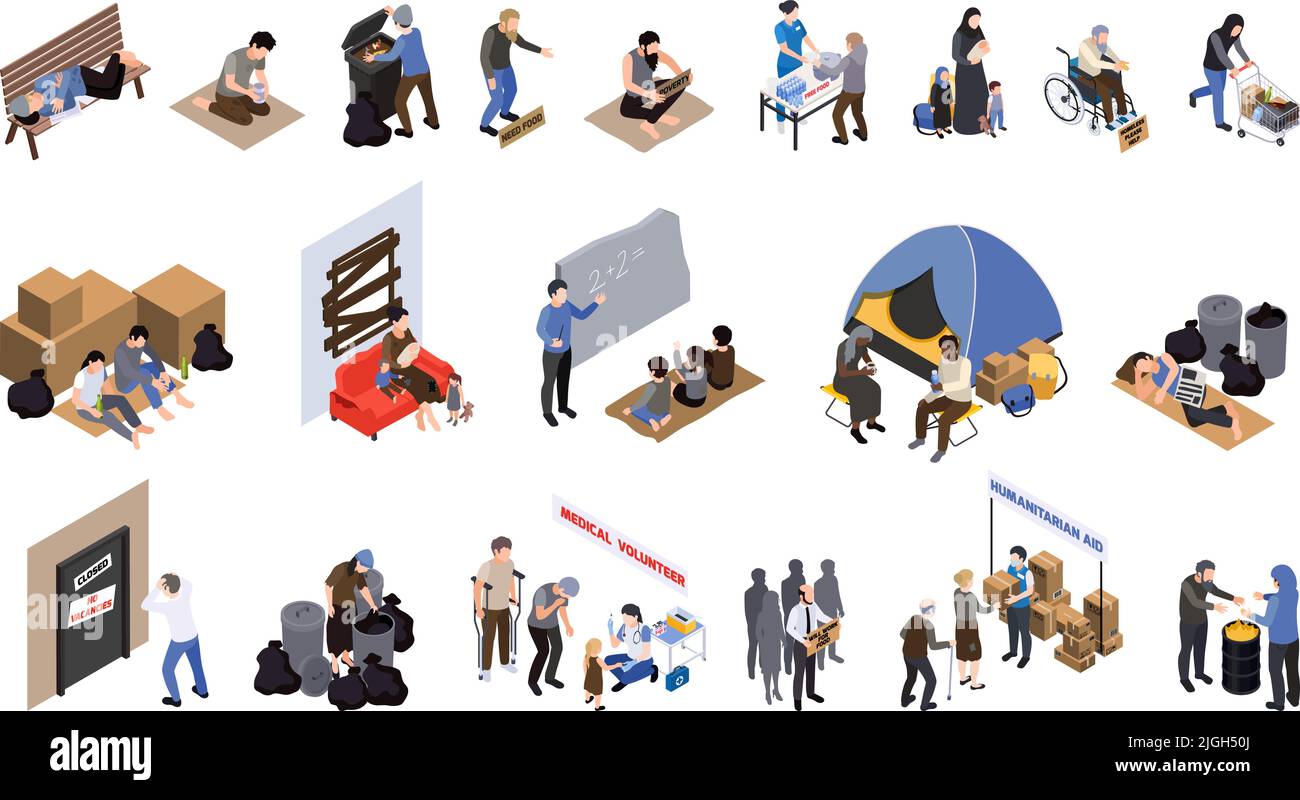Wheelchair poor poverty Stock Vector Images - Alamy
