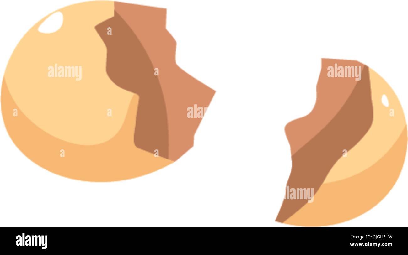 Half cracked eggshell icon Cut Out Stock Images & Pictures - Alamy