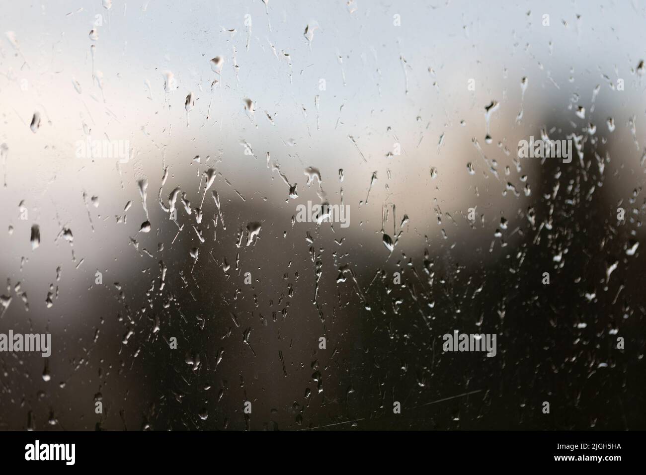 Large raindrops on the window glass, weather, rain, forecast, rainy ...