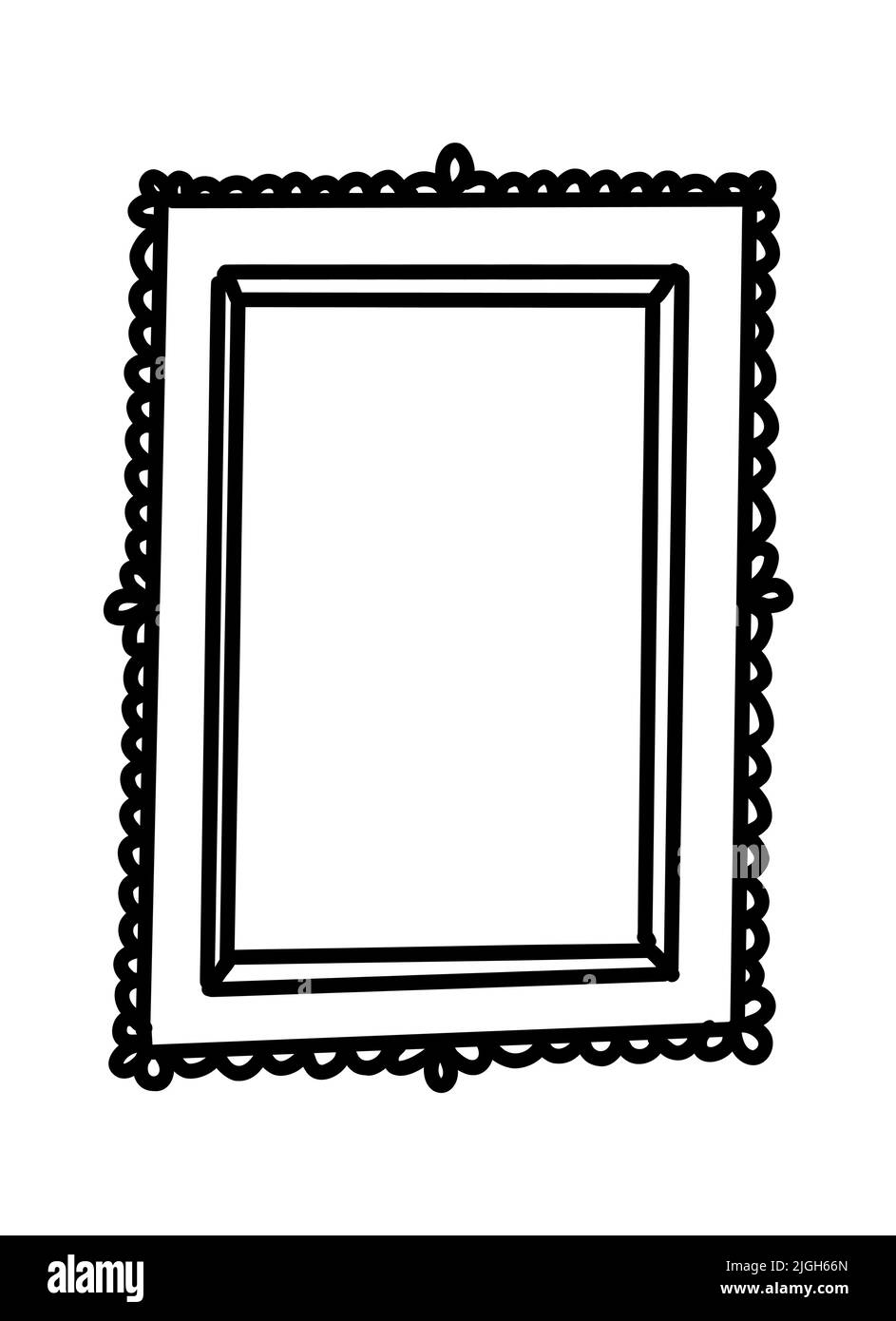 Cartoon photo frame Black and White Stock Photos & Images - Alamy