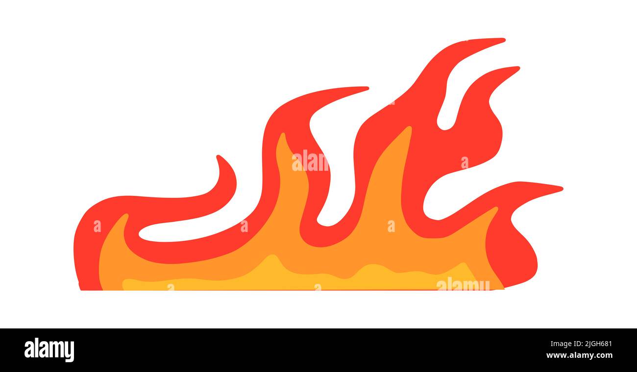 Fire flame. Cartoon bonfire collection. Vector burn fireplace set Stock ...